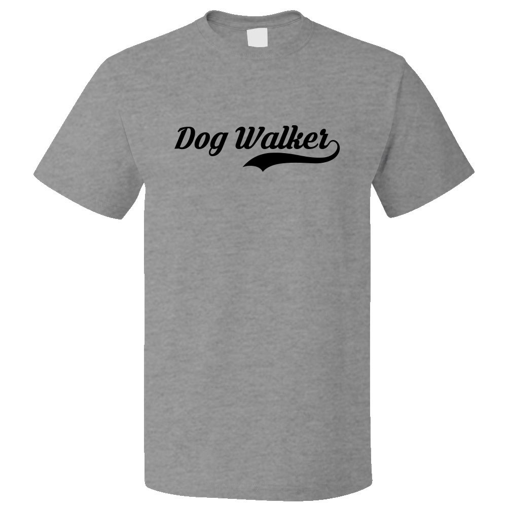 Funny Dog Walker Retro Old School T shirt Tee
